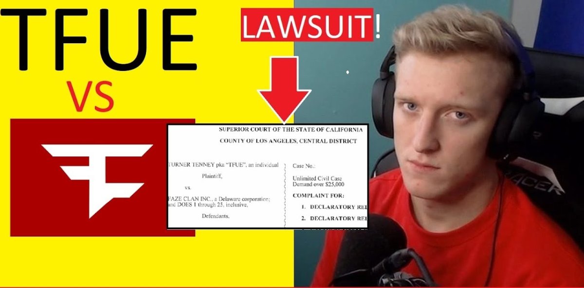 Popular Fortnite Streamer Tfue Sues FaZe Clan For Oppresive Contract