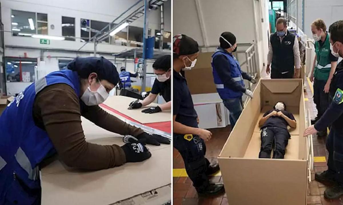 Cardboard Hospital Beds Now Used As Coffins Amid Coronavirus Pandemic