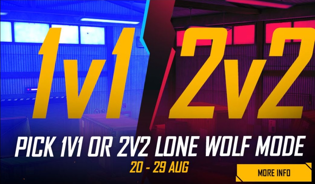 Free Fire 4th Anniversary Play 1v1 Or 2v2 Lone Wolf Mode Event
