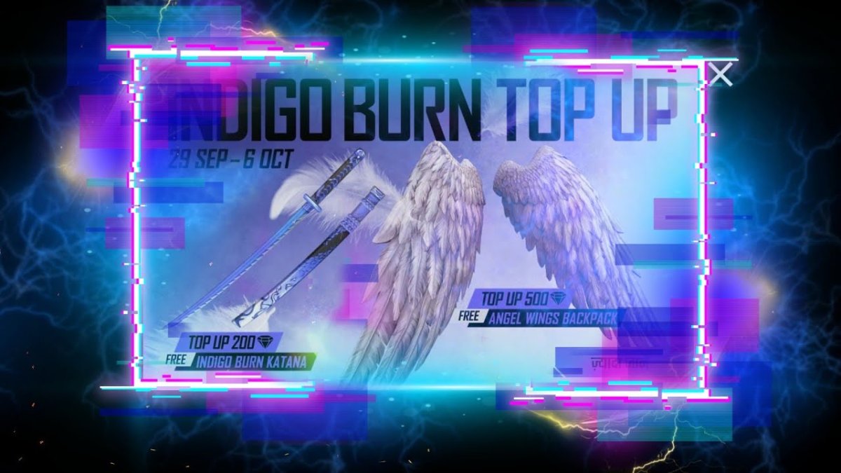 Free Fire Indigo Burn Top Up: How To Get Angel Wing Backpack And Indigo ...