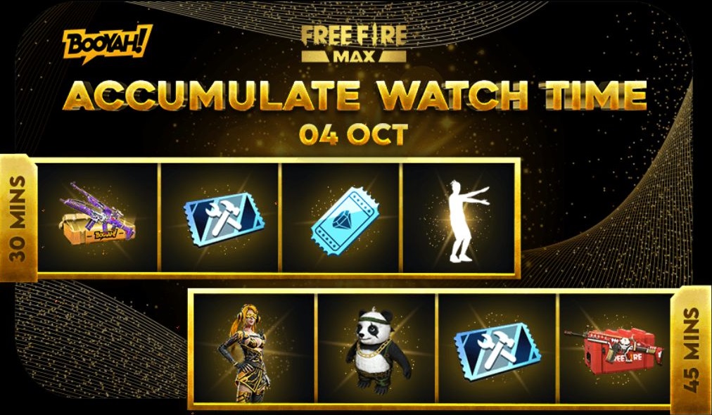 Free Fire Watch To Win Event (Oct): Ray Max Chaser Bundle And Baby ...