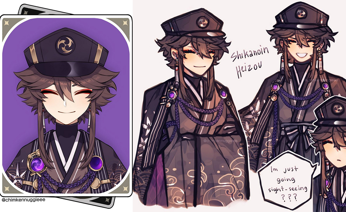 Heizou Genshin Fan Design - Design Talk