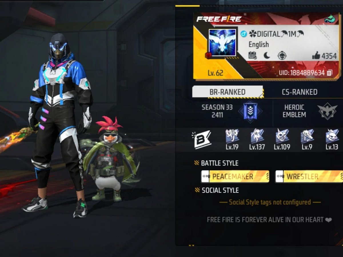 Digital Gamer's Free Fire ID, Stats, Income And More