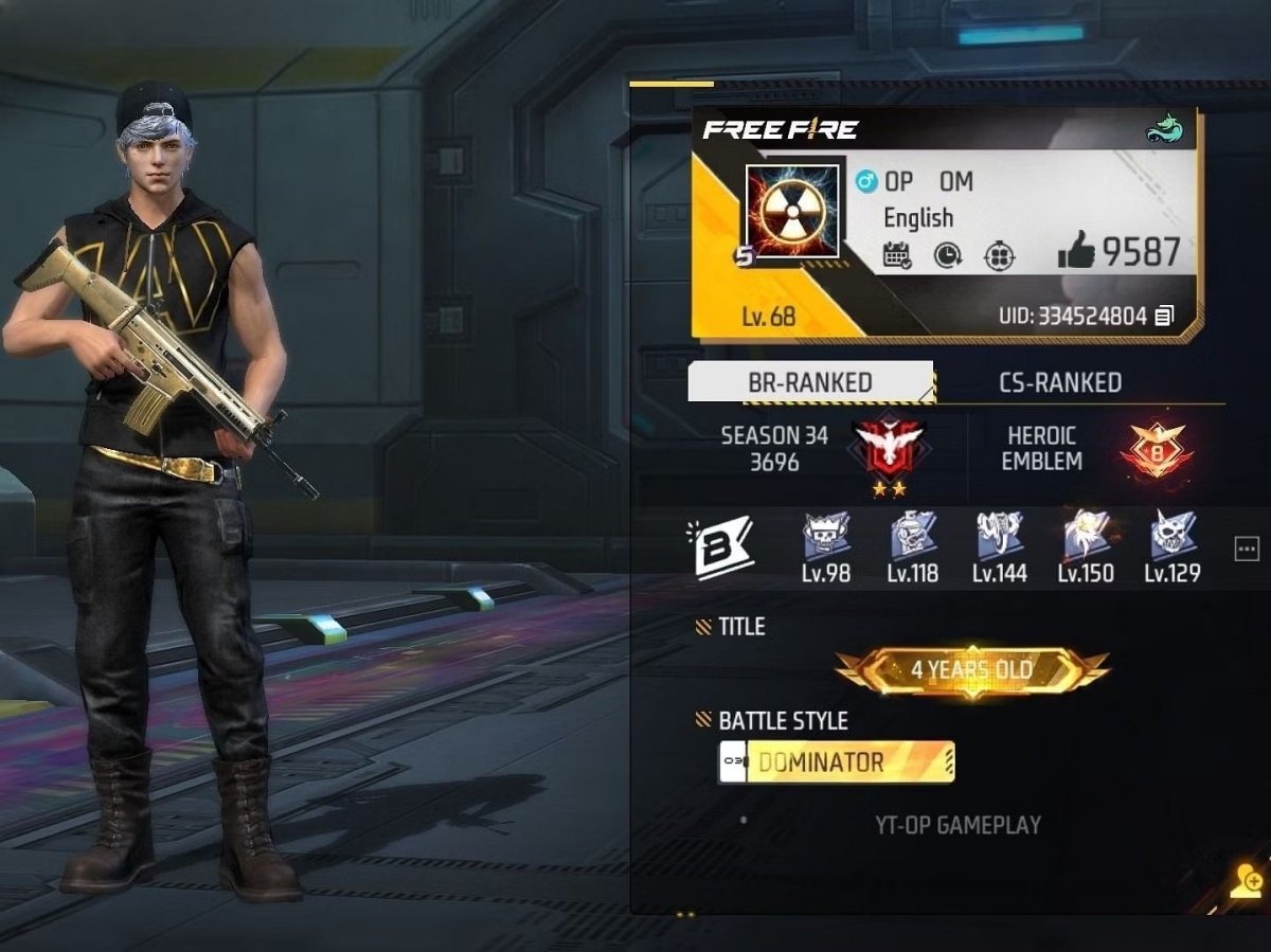 OP Gameplay's Free Fire ID, Stats, Rank, Income And More