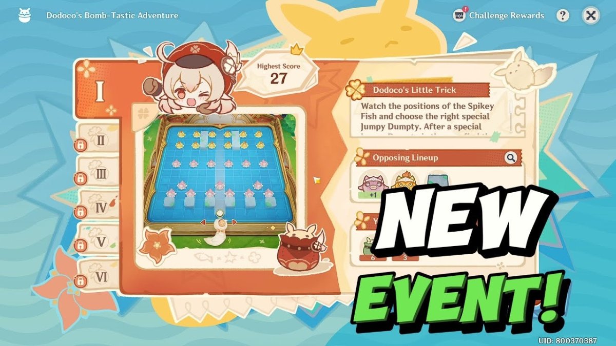 Genshin Impact Dodoco's Bomb-Tastic Adventure Event Tips & Rewards