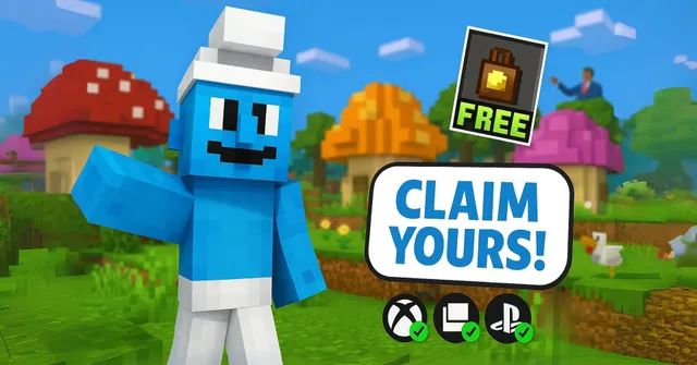 How to Get Smurf Skin and Hat Free in Minecraft Bedrock
