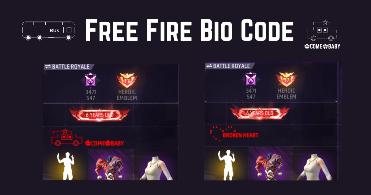 Free Fire Bio Codes: Over 50 Stylish Ones for a Standout Profile