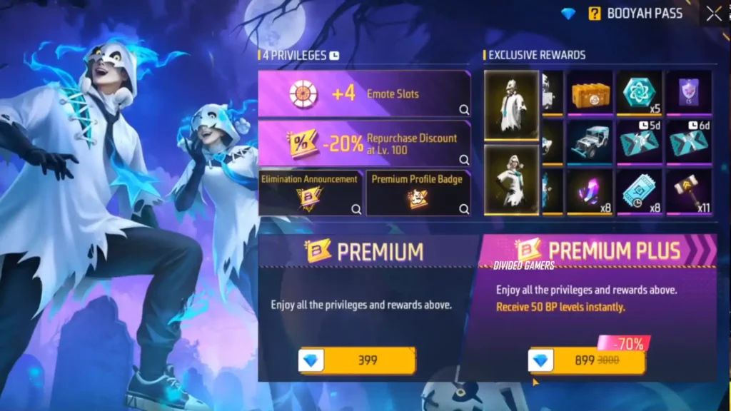 Free Fire's November Booyah Pass for Season 35 with All Rewards