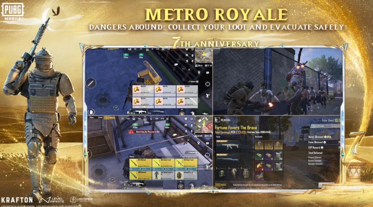 PUBG Mobile 3.7 Update: New Metro Royale Chapter, Weapons, & Arena Mode Revealed